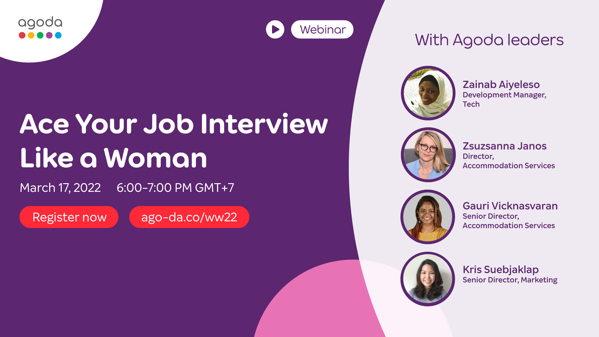 Ace Your Job Interview Like a Woman - Agoda Webinar - Careers at Agoda